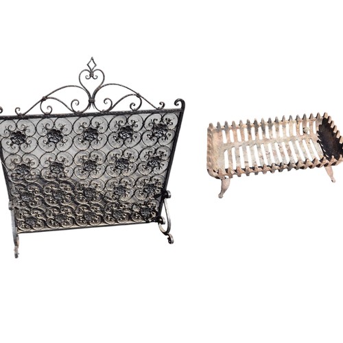 Fire guard and fire grate.