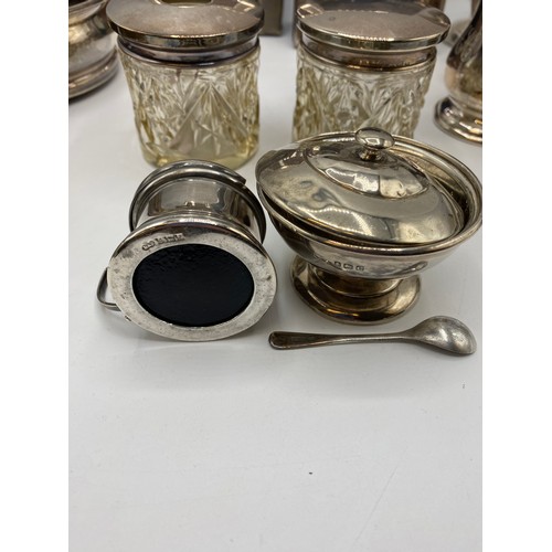 Good collection of sterling silver items toddy ladle, picture frames ...