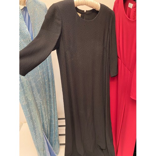 A quantity of Franka Couture clothing: Three long velvet dresses ...