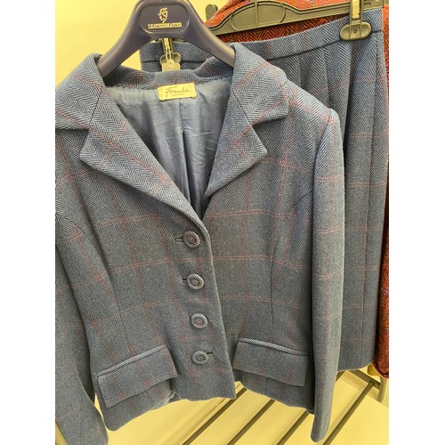 Four Franka (bespoke couture) wool/tweed suits worn for Cheltenham ...