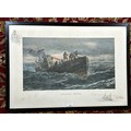 Framed & glazed Snaffles print, Gentlemen unafraid, signed in pencil ...