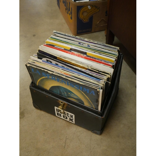 BOX OF RECORDS IN HARD CASE