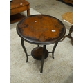 ANTIQUE POKERWORK LAMP TABLE