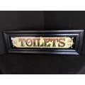 ANTIQUE TOILET SIGN