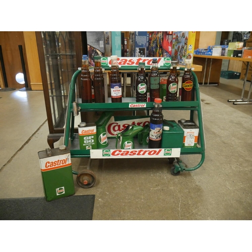 ORIGINAL CASTROL ADVERTISING STAND WITH CONTENTS - ORIGINALLY FROM ...