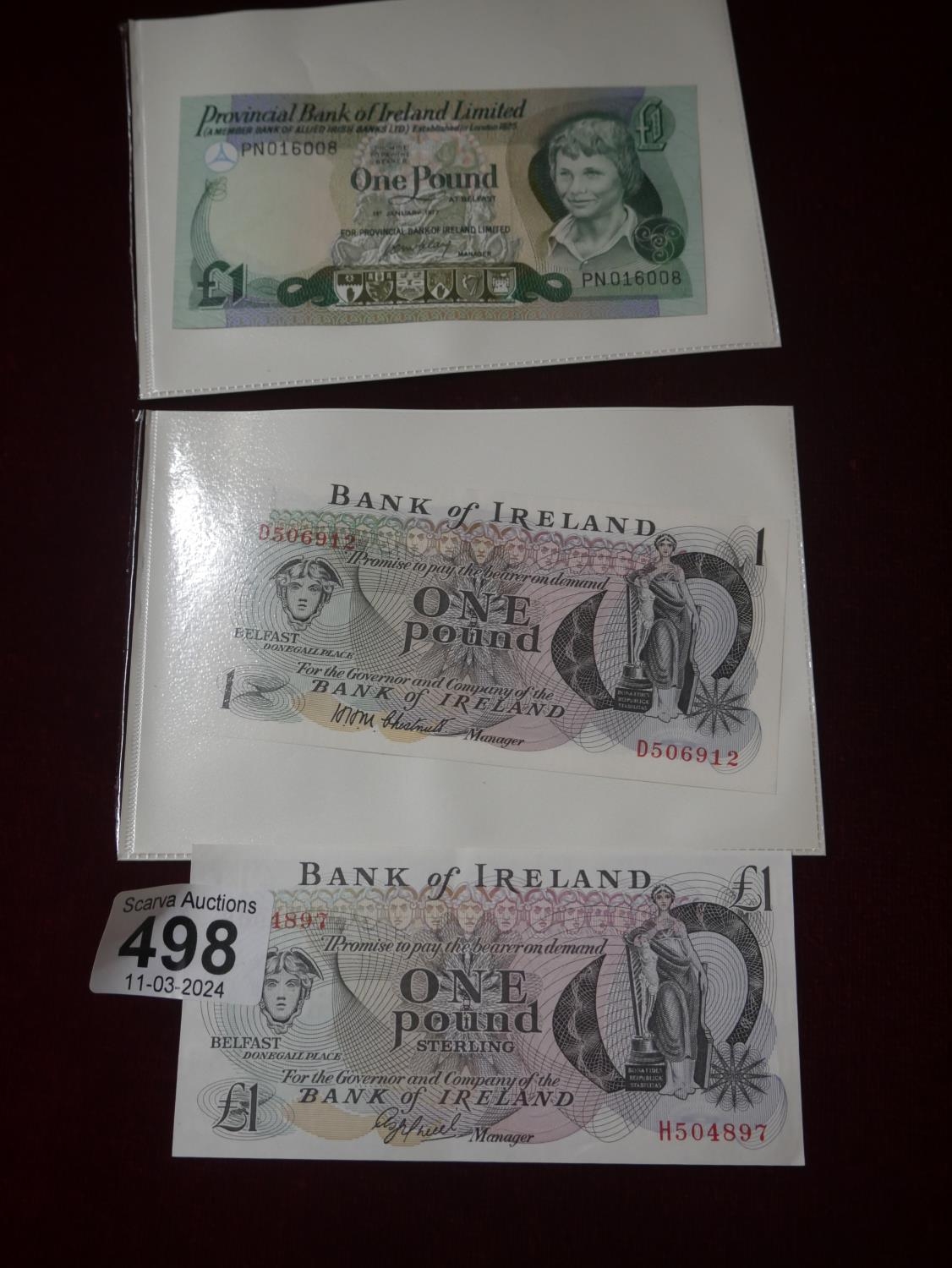 3 BANK OF IRELAND NOTES