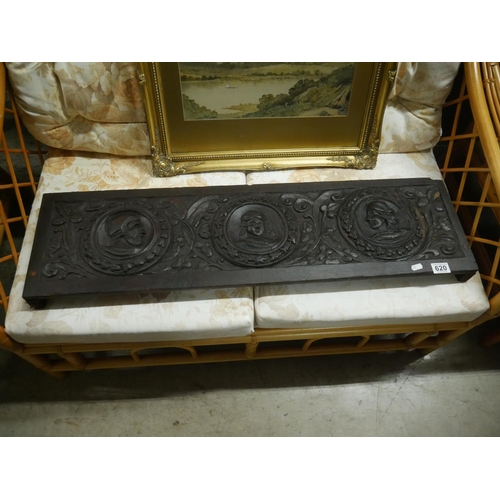 IRISH BOG OAK CARVED PANEL