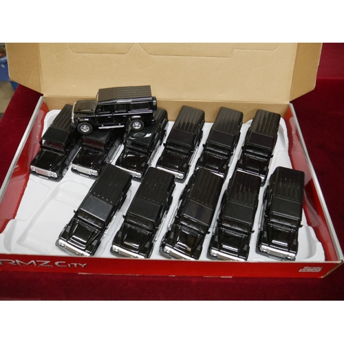 BOX OF MODEL LAND ROVERS