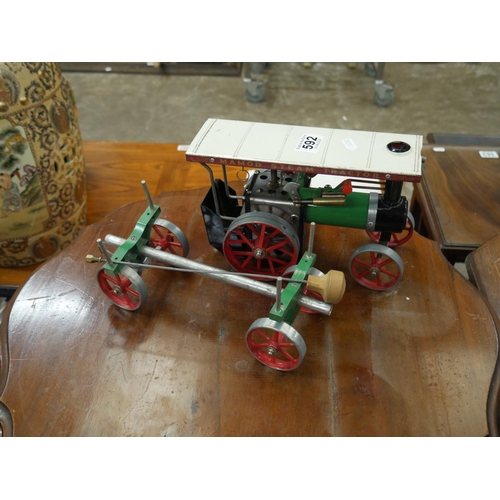 MAMOD STEAM TRACTOR & LOG TRAILER