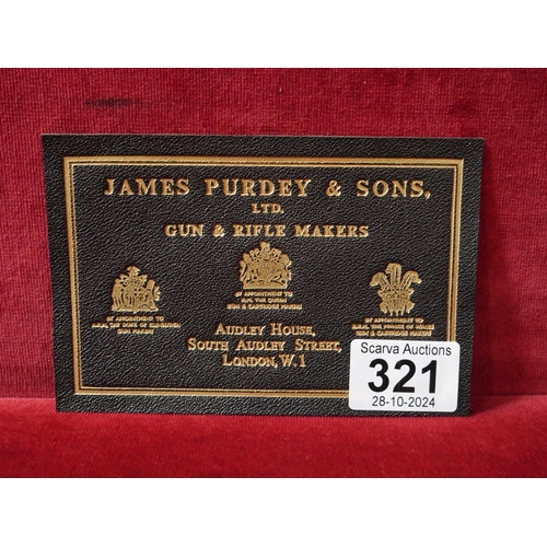 LEATHER PURDEY & SONS LABEL