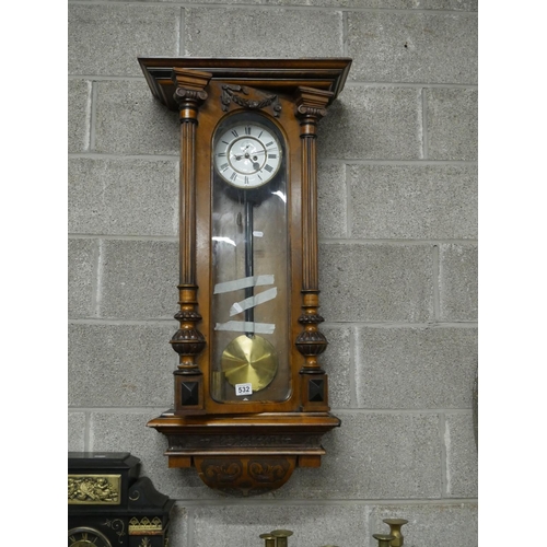 DOUBLE WEIGHT VIENNA WALL CLOCK