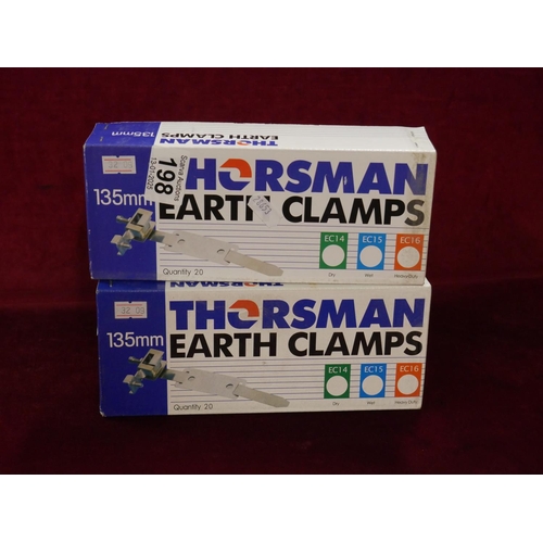 2 BOXES OF EARTH CLAMPS