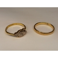 9CT BAND SIZE M.1/2 PLUS GOLD PLATED RING