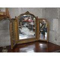 GILT 3 FOLD MIRROR
