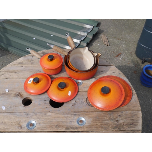 LOT OF LE CREUSET POTS - AS FOUND