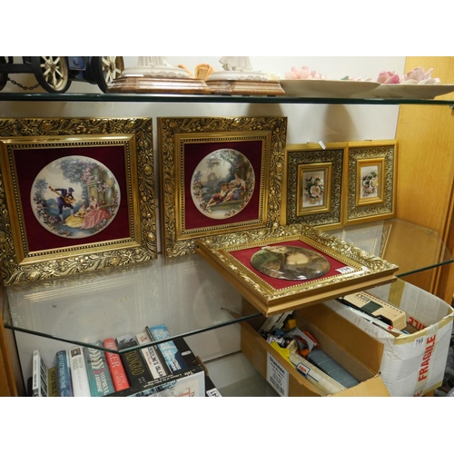 5 GILT FRAMED PLAQUES