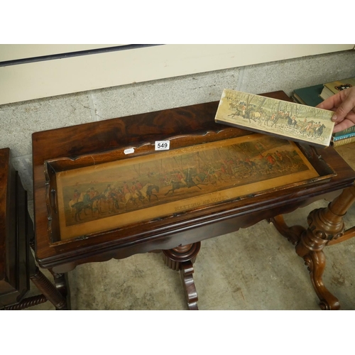 HUNTING SCENE TRAY & CONTENTS