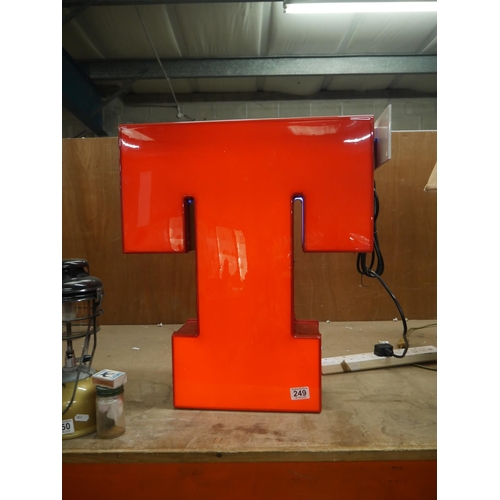 LIGHT UP TENNANTS SIGN