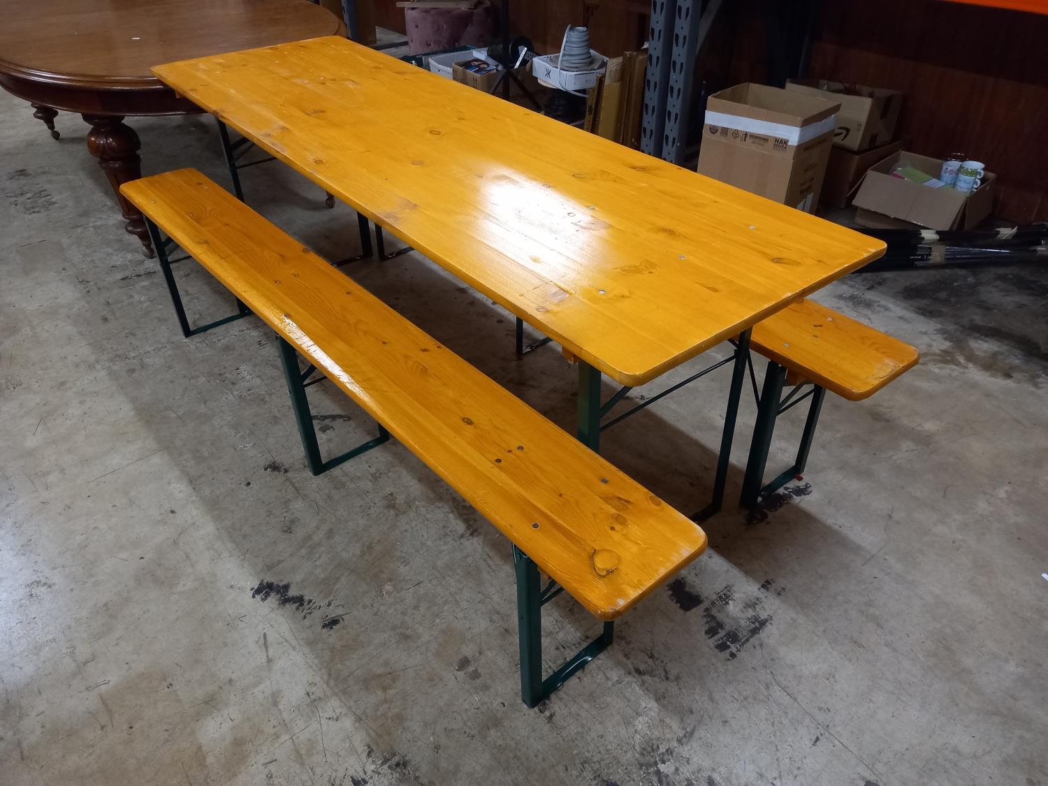MILITARY FOLDING TABLE AND 2 BENCHS WITH THE OPTION