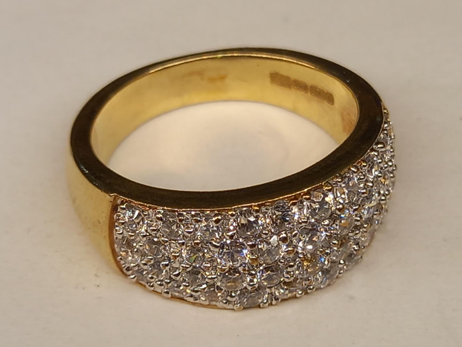 9CT GOLD RING SIZE - K 1/2 5.4GM