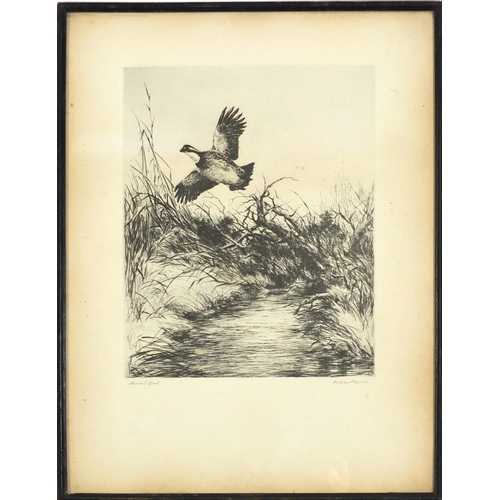 Roland Clark - Season's end, pencil signed dry point etching ...