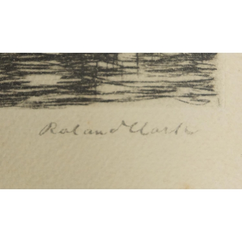 Roland Clark - Season's end, pencil signed dry point etching ...