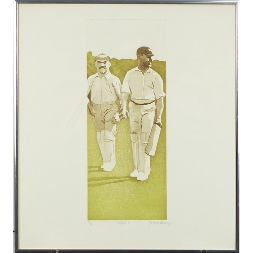 Christopher Penny - Couples 3, cricketing interest pencil signed print ...