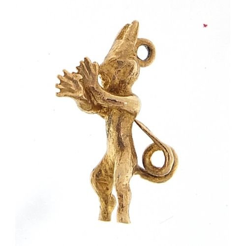 9ct gold pixie charm, 1.6cm high, 1.1g