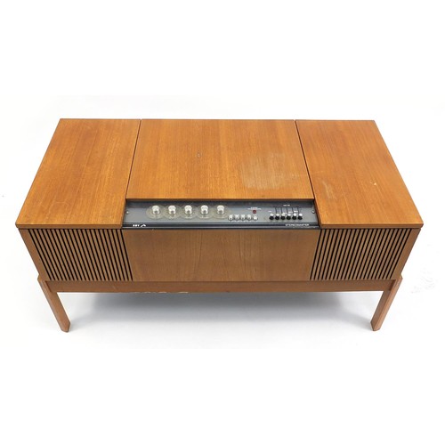 Vintage HMV Stereomaster radiogram, 50cm H x 98cm W x 46cm D
