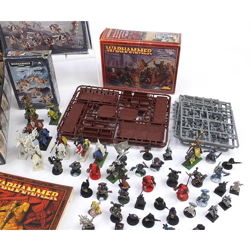 Large collection of Warhammer figures, accessories and magazines, some ...