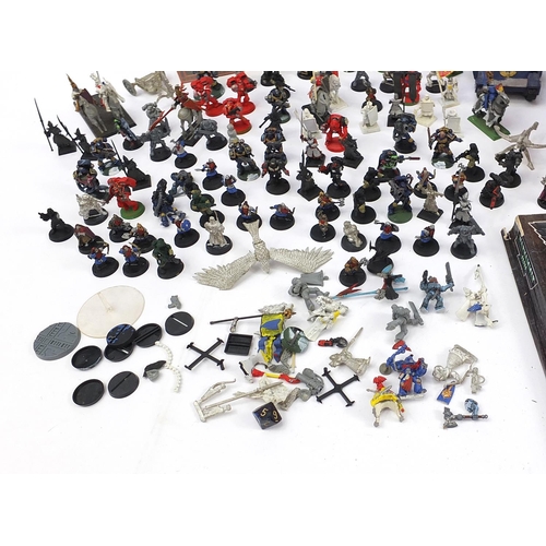 Large collection of Warhammer figures, accessories and magazines, some ...
