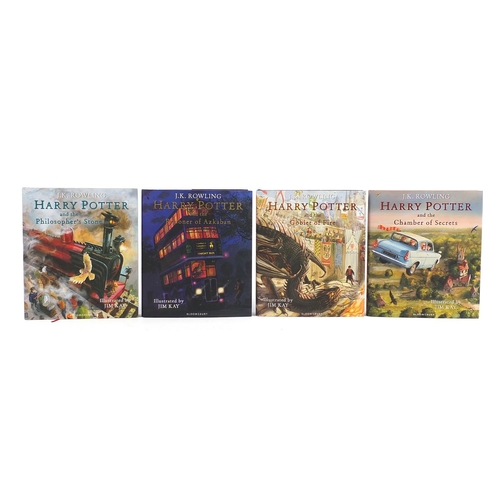 Four Harry Potter hardback books published by Bloomsbury, by J K ...