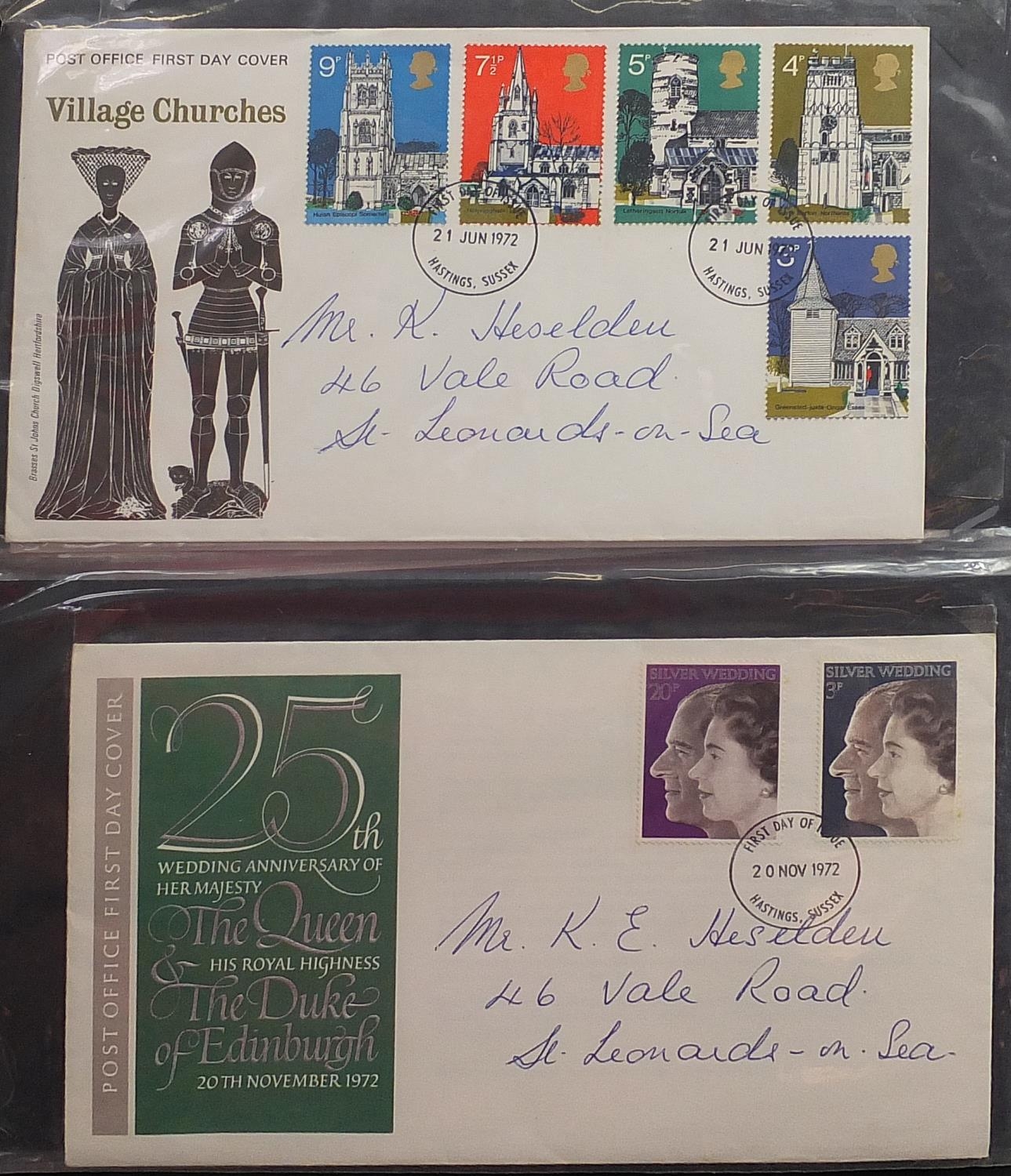Collection of British first day covers arranged in five albums
