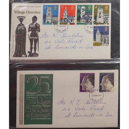 Collection of British first day covers arranged in five albums