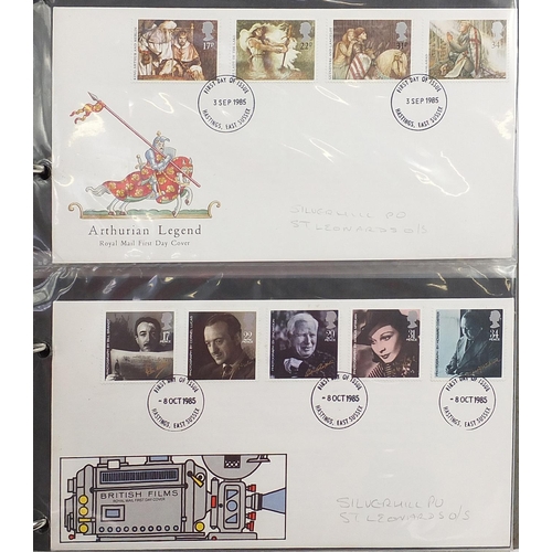 Collection of British first day covers arranged in five albums