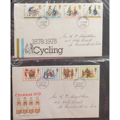 Collection of British first day covers arranged in five albums