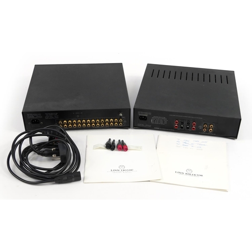 Linn audio equipment comprising Tower amplifier model LK85 and Kolektor ...