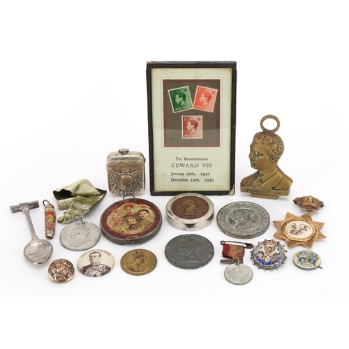 Commemorative and military collectables including a World War I folding ...