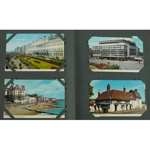 Album with approximately one hundred postcards of Eastbourne, (crisp ...