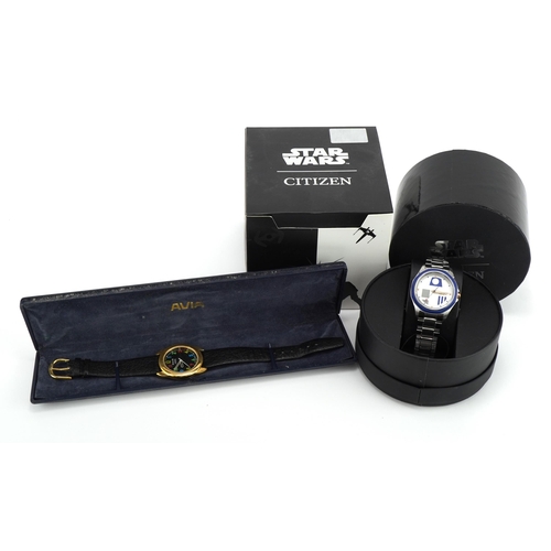 Two gentlemen's wristwatches with boxes comprising Citizen Star Wars ...