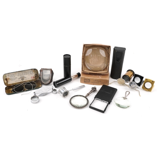 Optical viewers and lenses including silver plated magnifying glass ...