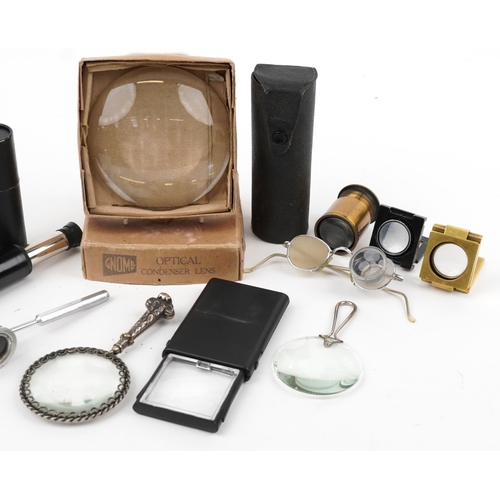 Optical viewers and lenses including silver plated magnifying glass ...