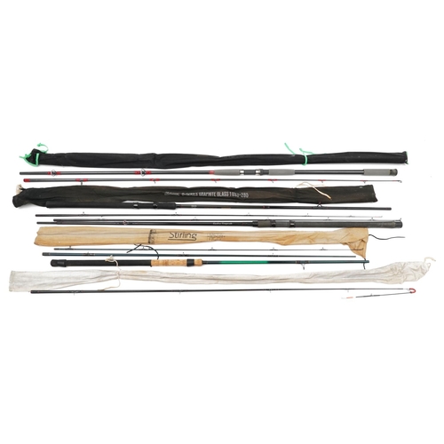 Four carbon fishing rods comprising Silstar MX3820-285, Chevron ...