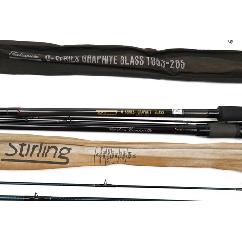 Four carbon fishing rods comprising Silstar MX3820-285, Chevron ...