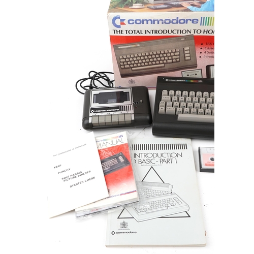 Vintage Commodore 16 starter pack games console with box