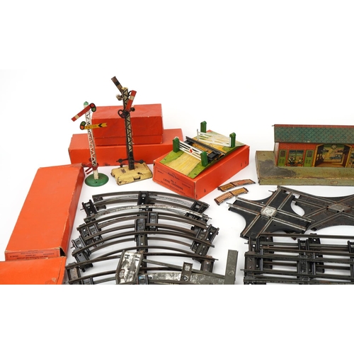 Collection of vintage Hornby O gauge model railway roadside buildings ...