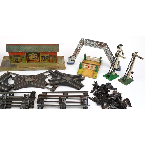 Collection of vintage Hornby O gauge model railway roadside buildings ...