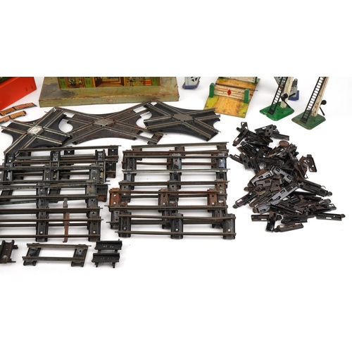 Collection of vintage Hornby O gauge model railway roadside buildings ...