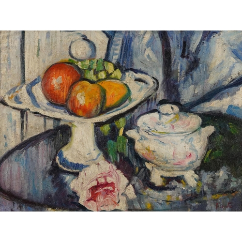Manner of George Leslie Hunter - Still life fruit and vessels, Scottish ...