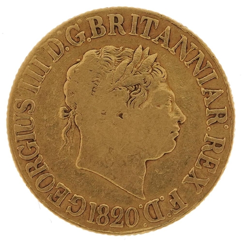 George III 1820 gold sovereign - this lot is sold without buyer’s ...